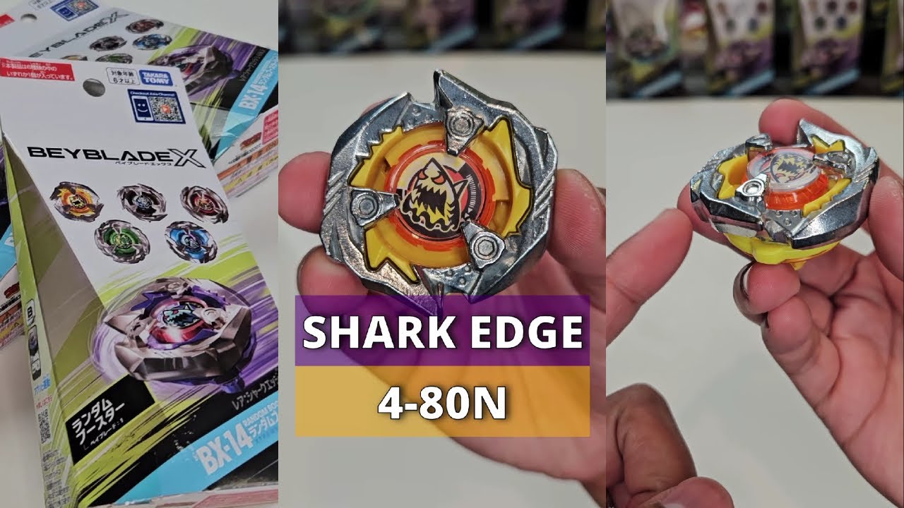 SHARK EDGE 4-80N! BX-14 Random Booster! #beyblade #beybladex # ...