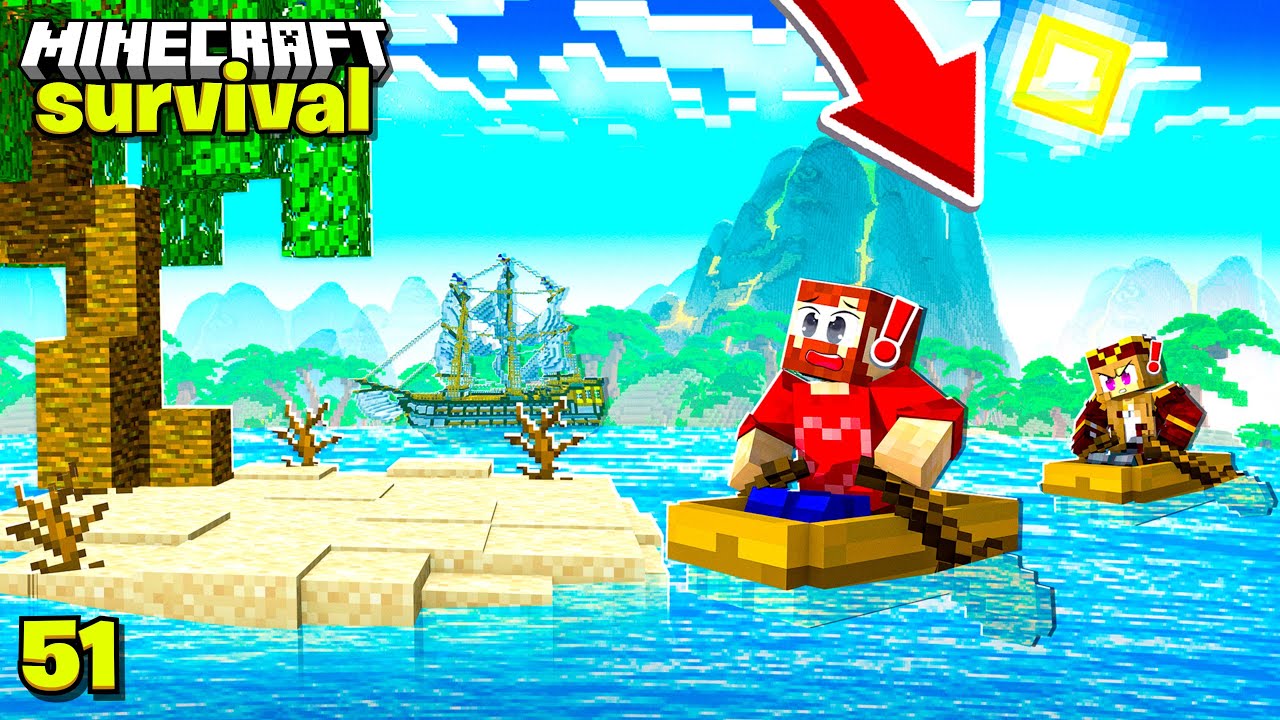 Ik VLUCHT Naar Een ONBEWOOND EILAND In Minecraft Survival! - YouTube