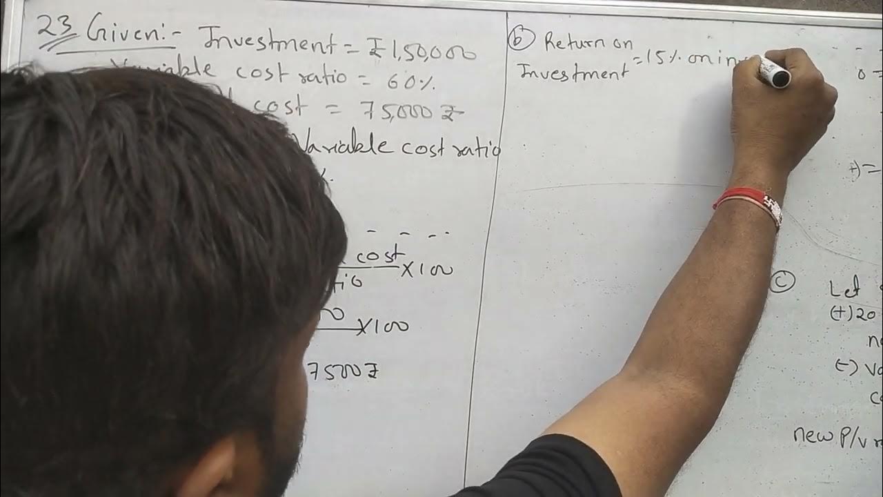 question 23 profit volume ratio break even point cost management accounting bcom 2nd year 3rd ...