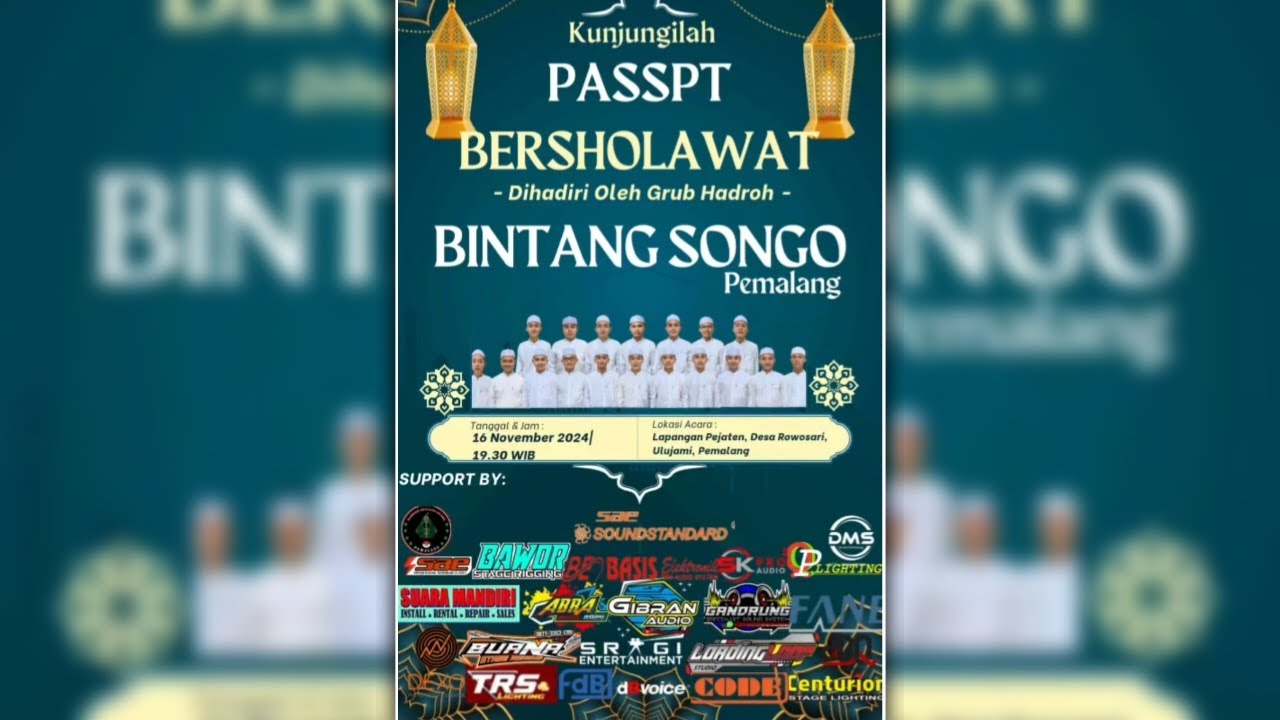 🔴LIVE PASSPT BERSHOLAWAT BERSAMA BINTANG SONGO DARI PEMALANG - YouTube
