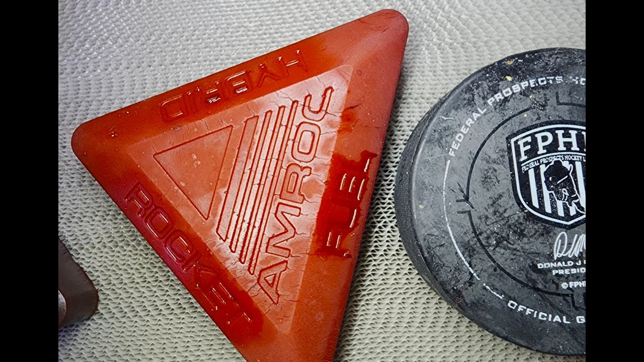 Hockey Puck vs AMROC Hybrid Rocket Fuel Polybutadiene Density - YouTube