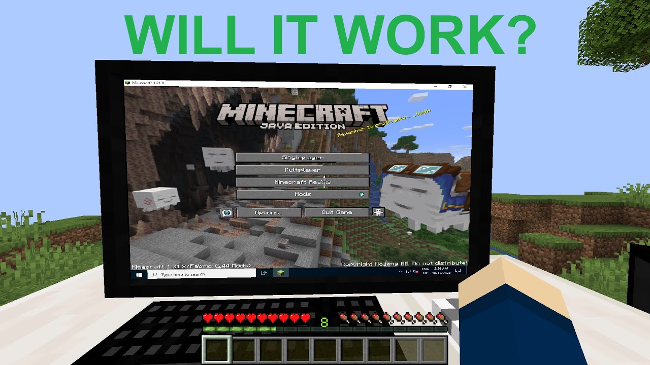 Running Minecraft in Minecraft - YouTube