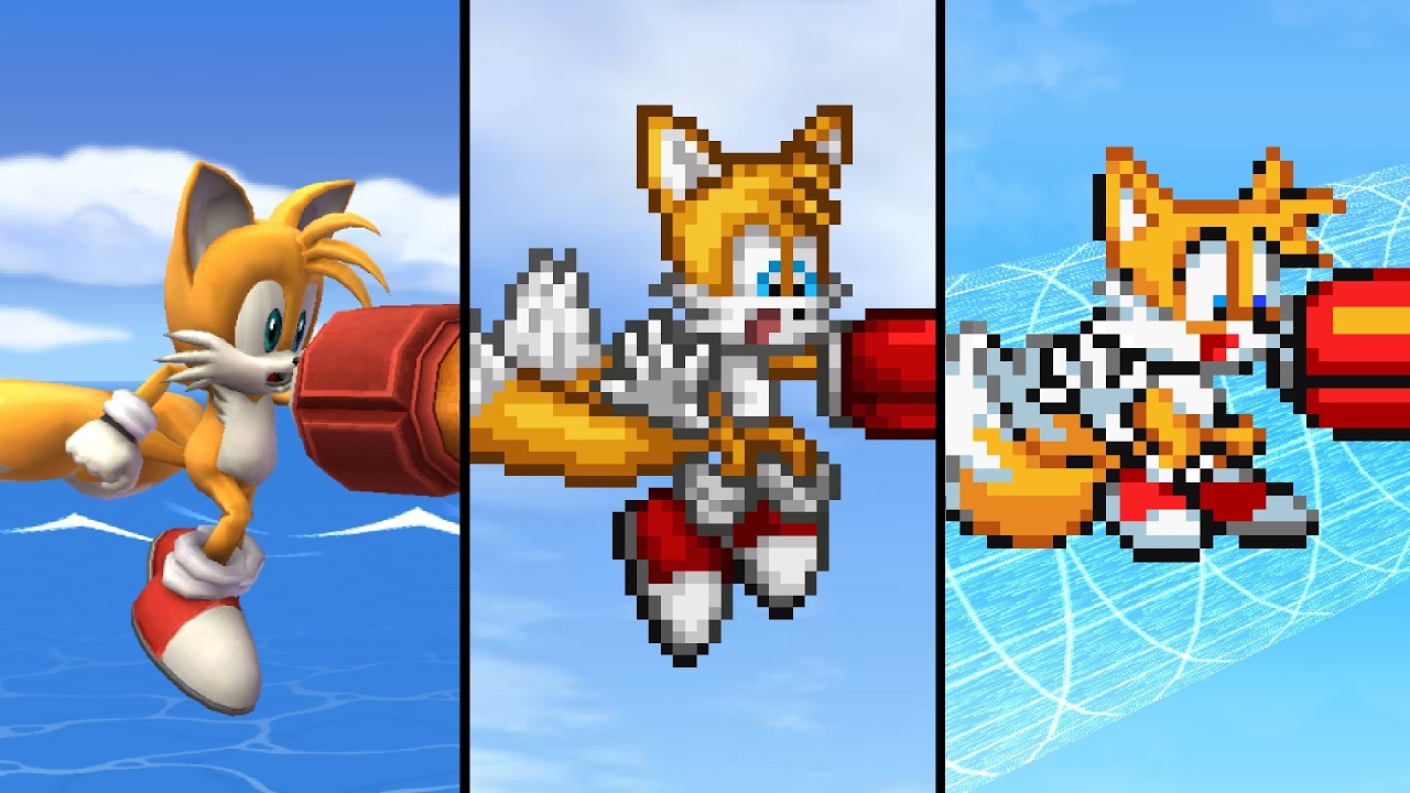 Tails in different Smash Bros. Mods/Fan-Games. | Moveset - YouTube