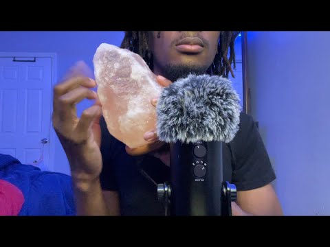 ASMR Tapping And Scratching Salt Rock (Fast And Aggressive) - YouTube