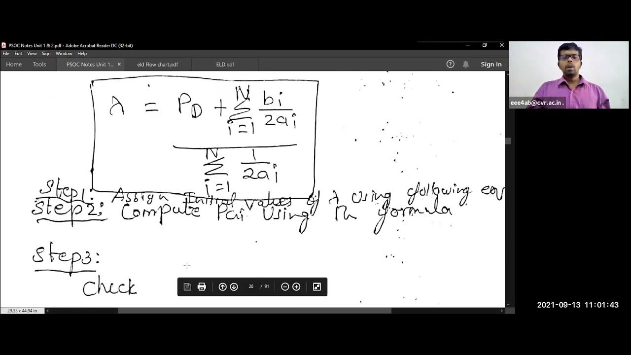 Lambda Iteration Algorithm for Solving ELD Problem - YouTube
