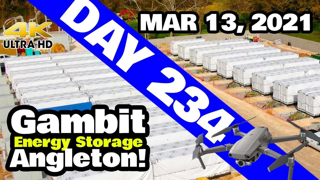 Gambit Energy Storage - Angleton Texas - 4K Day 234 - 3/13/21 - Tesla ...