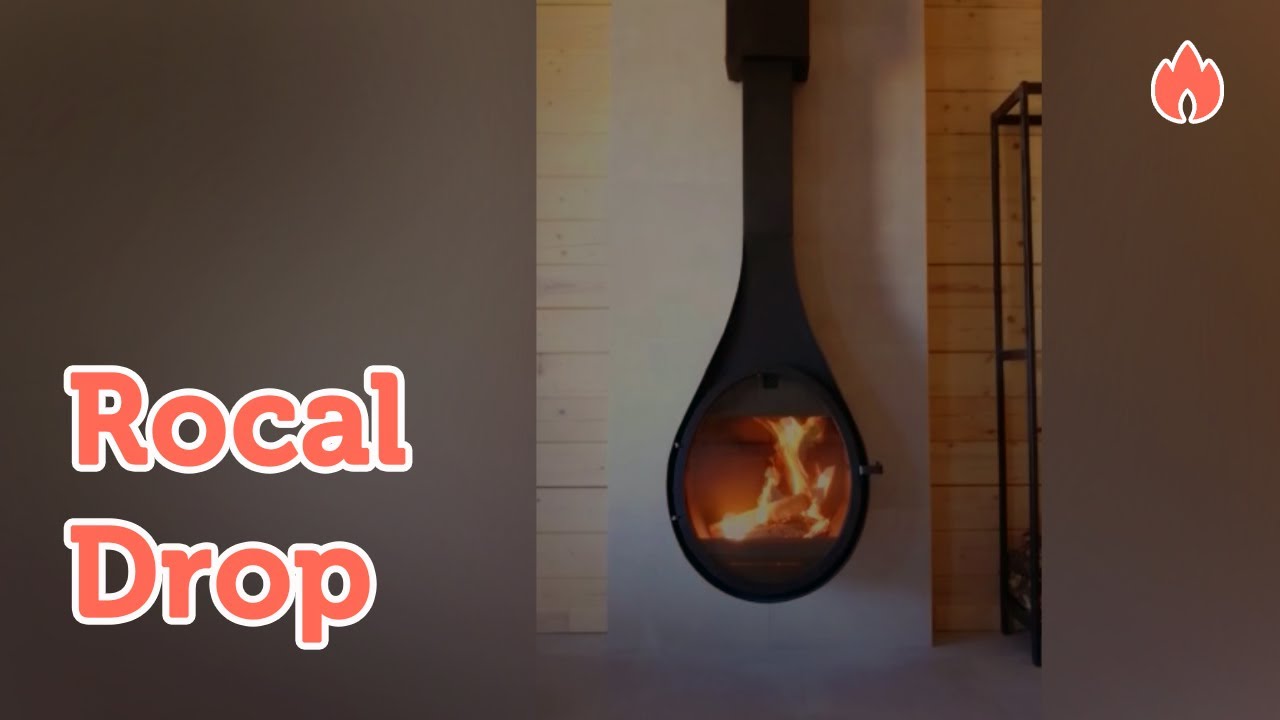 Обзор горения стального камина Rocal Drop… - YouTube
