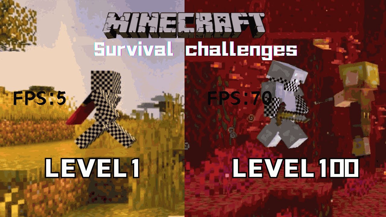 How to survive with only 5 frames at the beginning in Minecraft? - YouTube