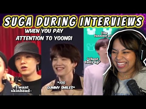 ONLY focusing on SUGA in interviews 😂 REACTION