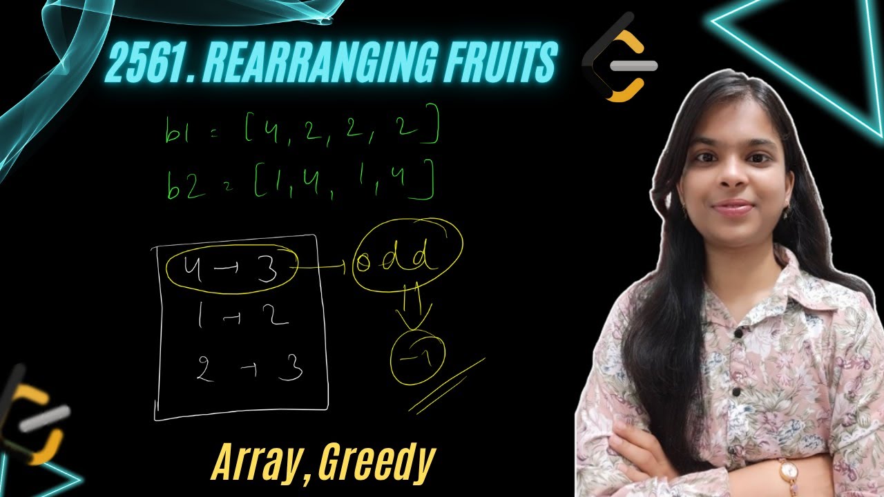 2561 Rearranging Fruits Array Greedy Sorting Leetcode Youtube