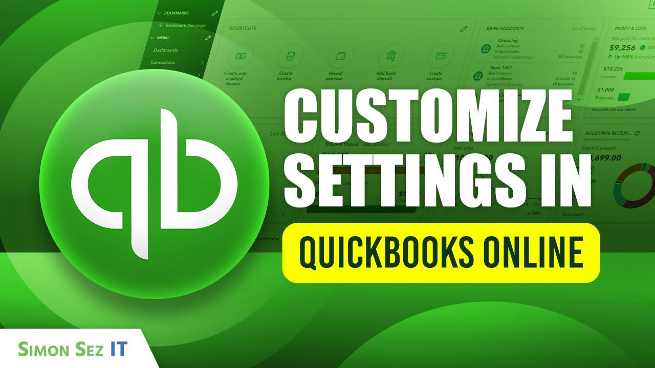 How to Customize Settings in QuickBooks Online - YouTube