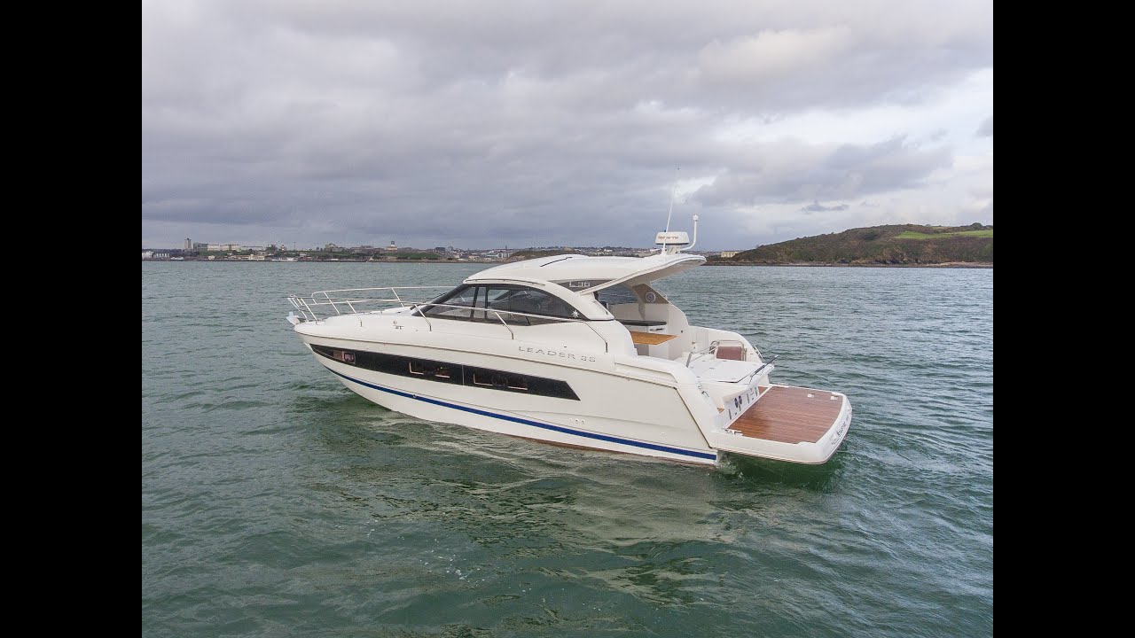 Jeanneau Leader 36 onboard boat test and Drone footage - YouTube