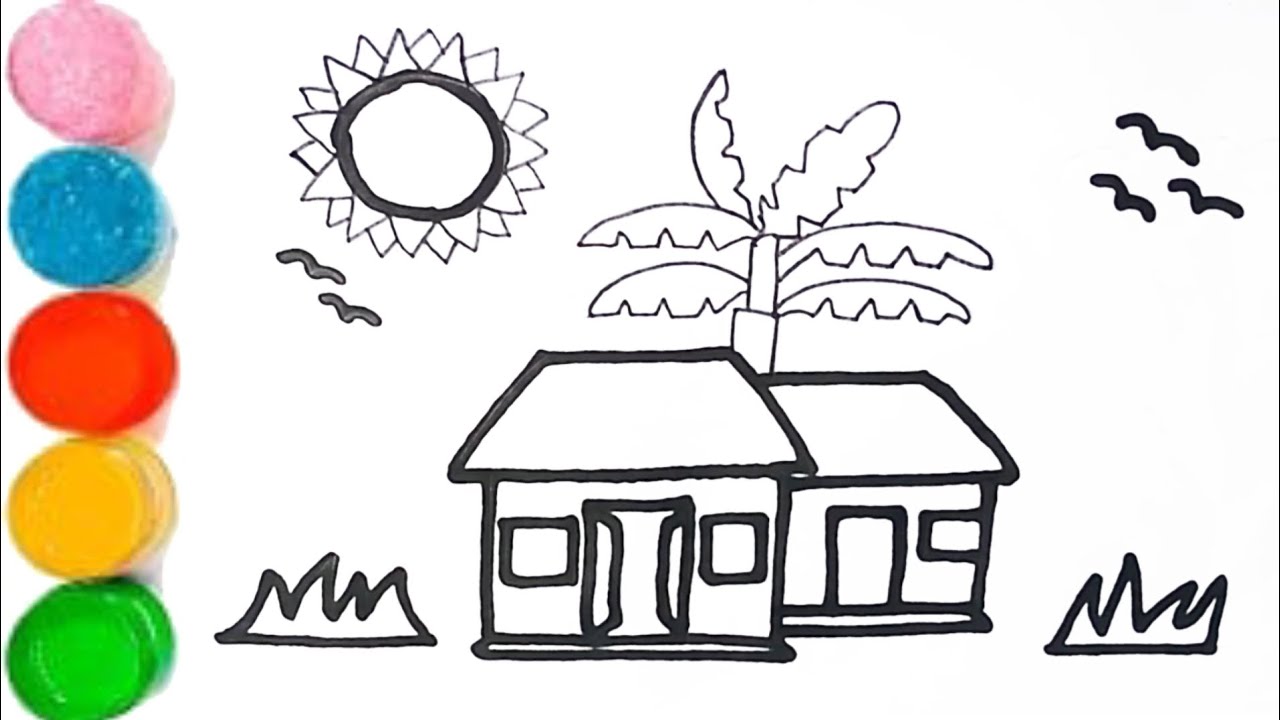 House drawing for kids | how to draw a house drawing for kids 🏡 ...