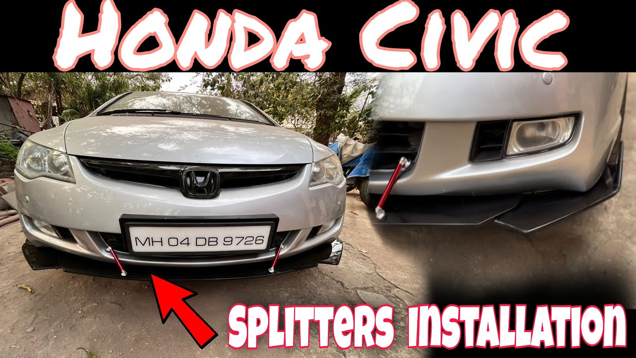 Honda civic splitter | Installation | #civic#Hondacivicsplitter - YouTube