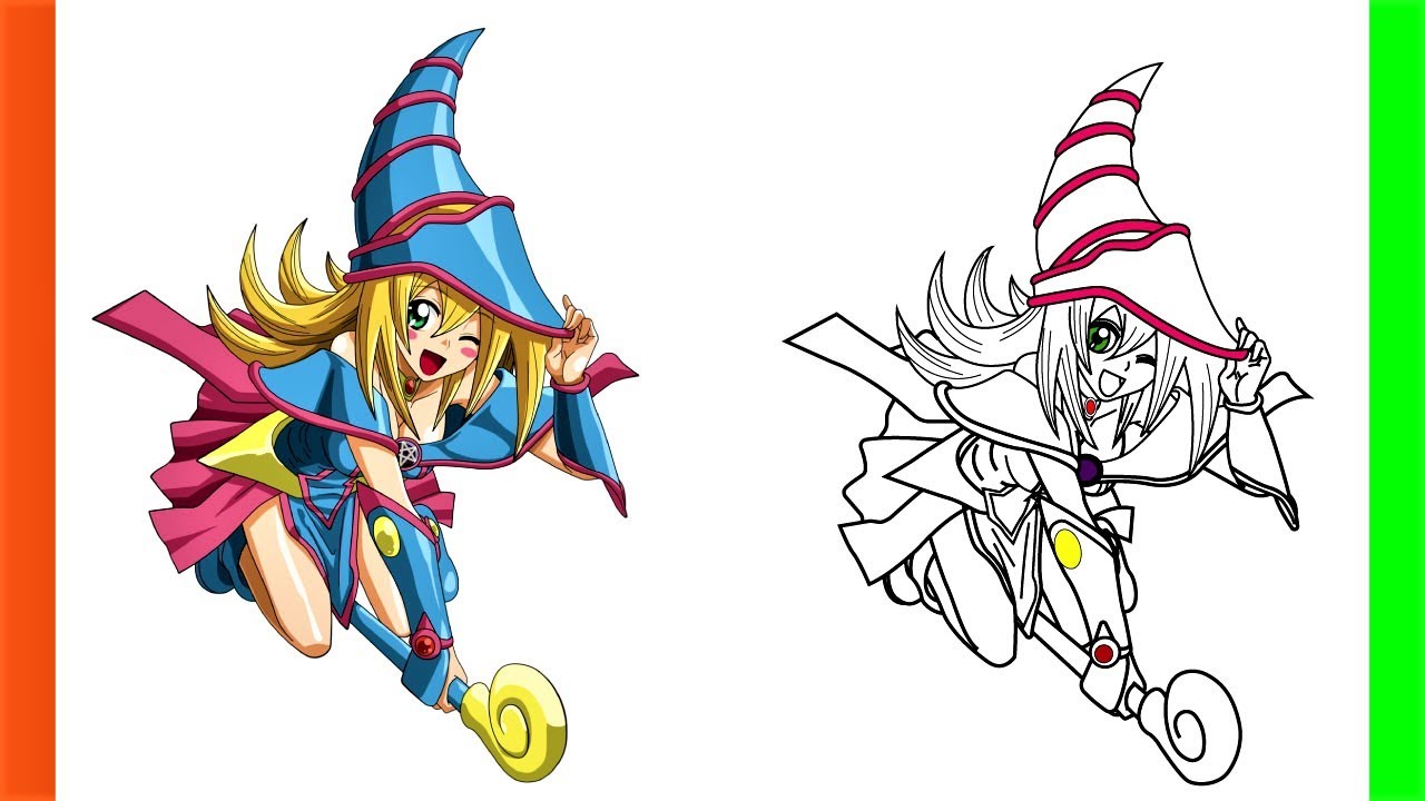 How To Draw Dark Magician Girl | D4Drawing - YouTube