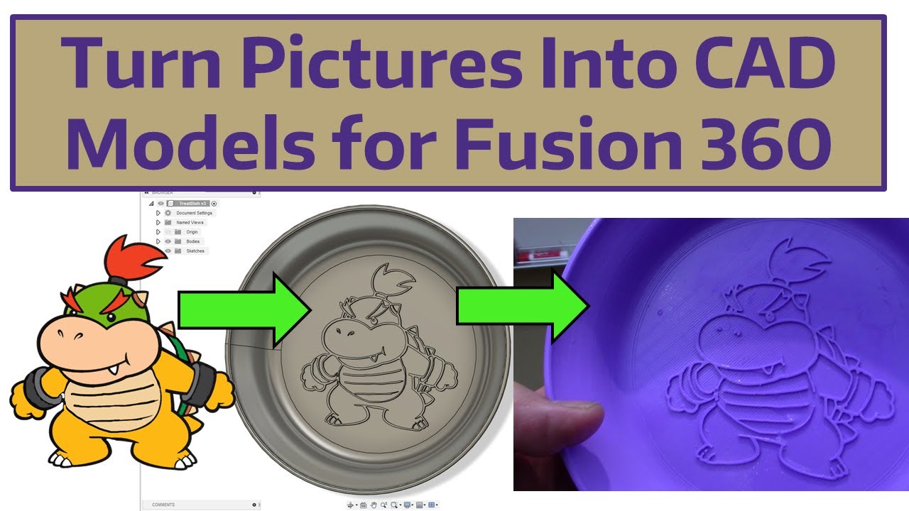 Turn Pictures Into CAD Models for Fusion 360 - YouTube