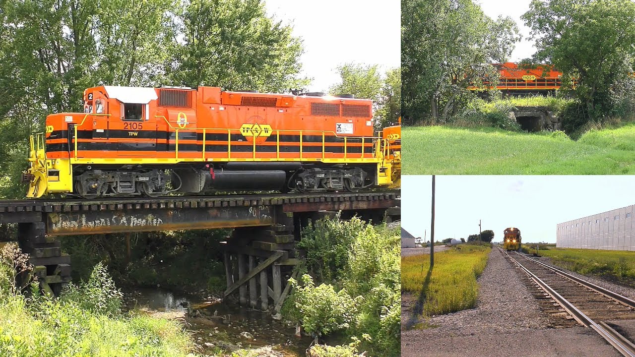 A Few Scenes of TPW 2105, TPW 5015, and TPW 5010 between Goodland and Remington, Indiana - YouTube