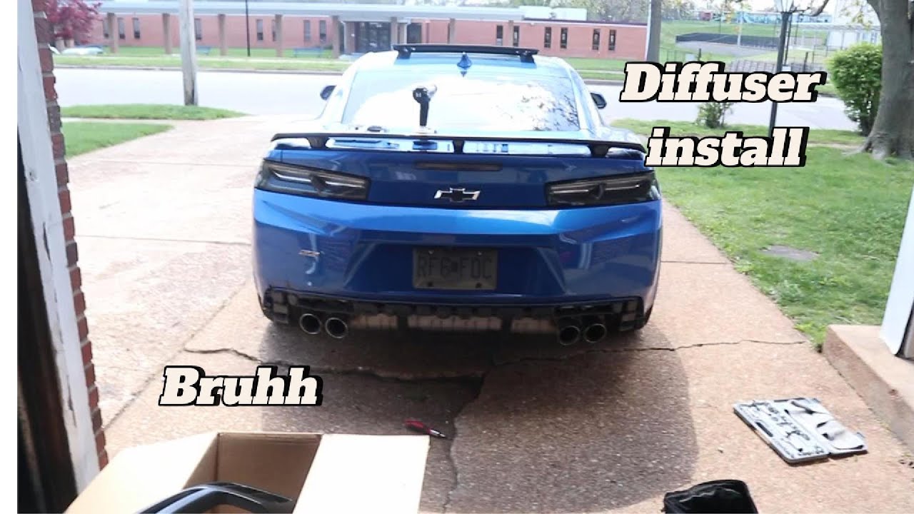 2016 -24 Camaro How to remove and install Rear Diffuser - YouTube