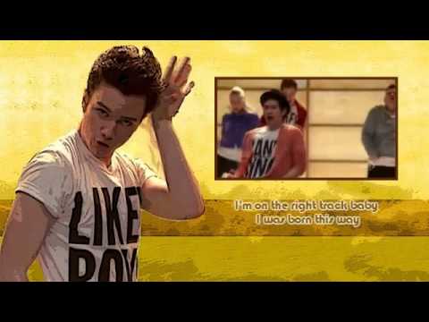 Glee Born this way Video + Lyrics on screen - YouTube