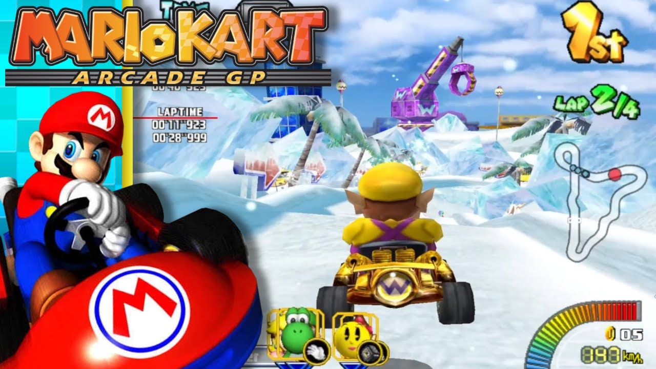 Snow Panic - Mario Kart Arcade GP - YouTube