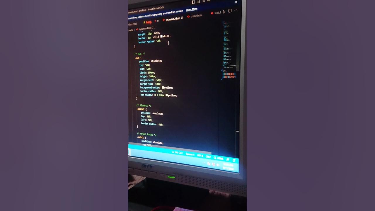How to Create a Solar system Animation. Html |CSS #htmlcoding #solarsystem #csscoding #project ...
