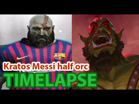 Half-Orc Kratos Messi Speedpaint | BG3 | [ART] fantasy DnD - YouTube