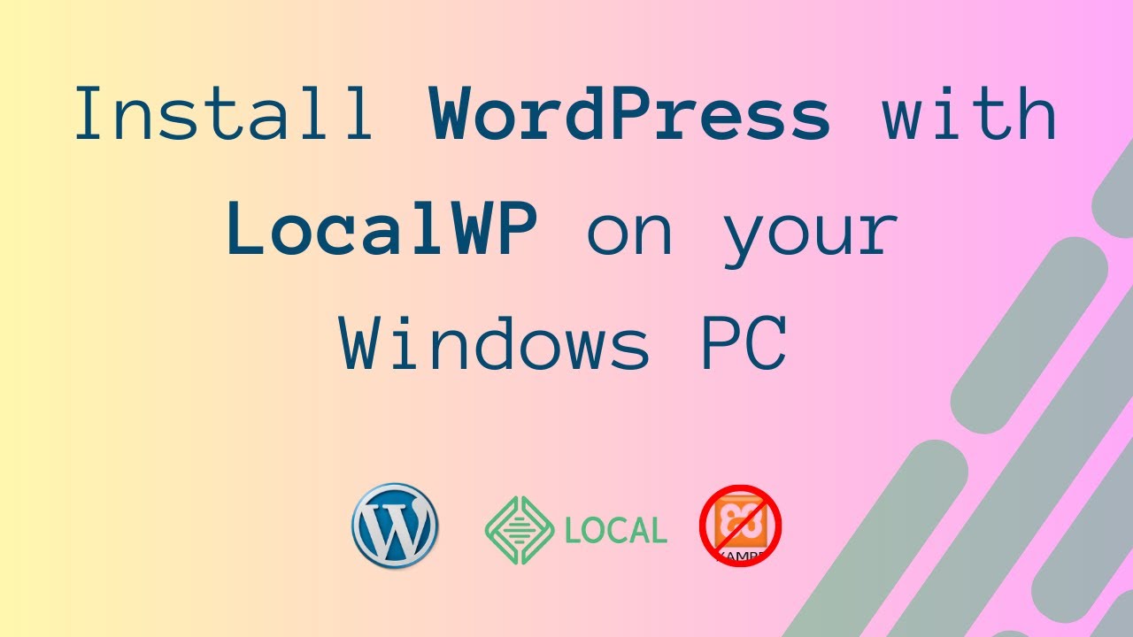 Beginner's Guide : How to install WordPress on your PC - YouTube