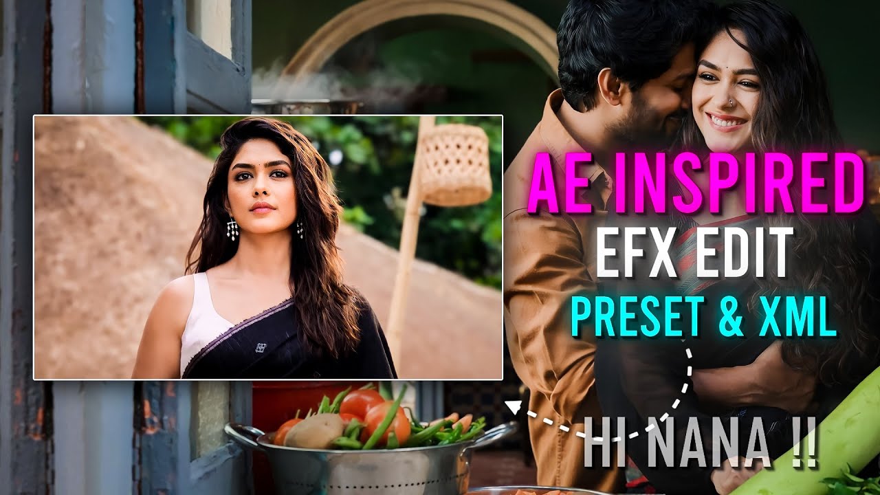 Hi Nanna movie love efx edit | alight motion edit xml | #hinanna - YouTube