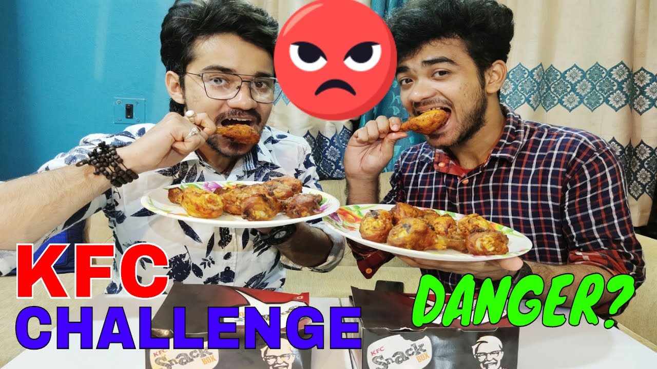 KFC CHICKEN CHALLENGE | KFC SPICY CHICKEN EATING COMPETITION - GOLA ...