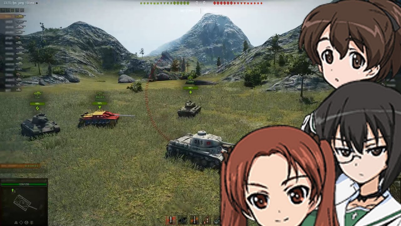 [WoT] GuP Team Turtle ガールズ&パンツァーmod (HD Remaster) - YouTube