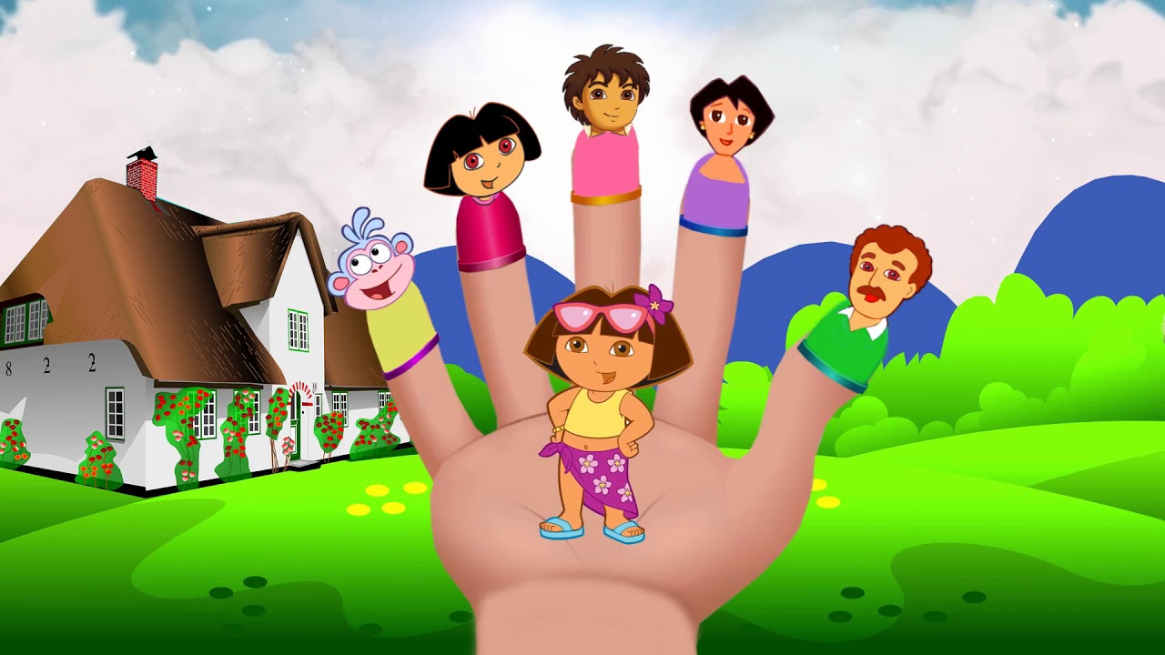 Dora The Explorer Finger Family Nursery Rhymes with Lyrics - YouTube