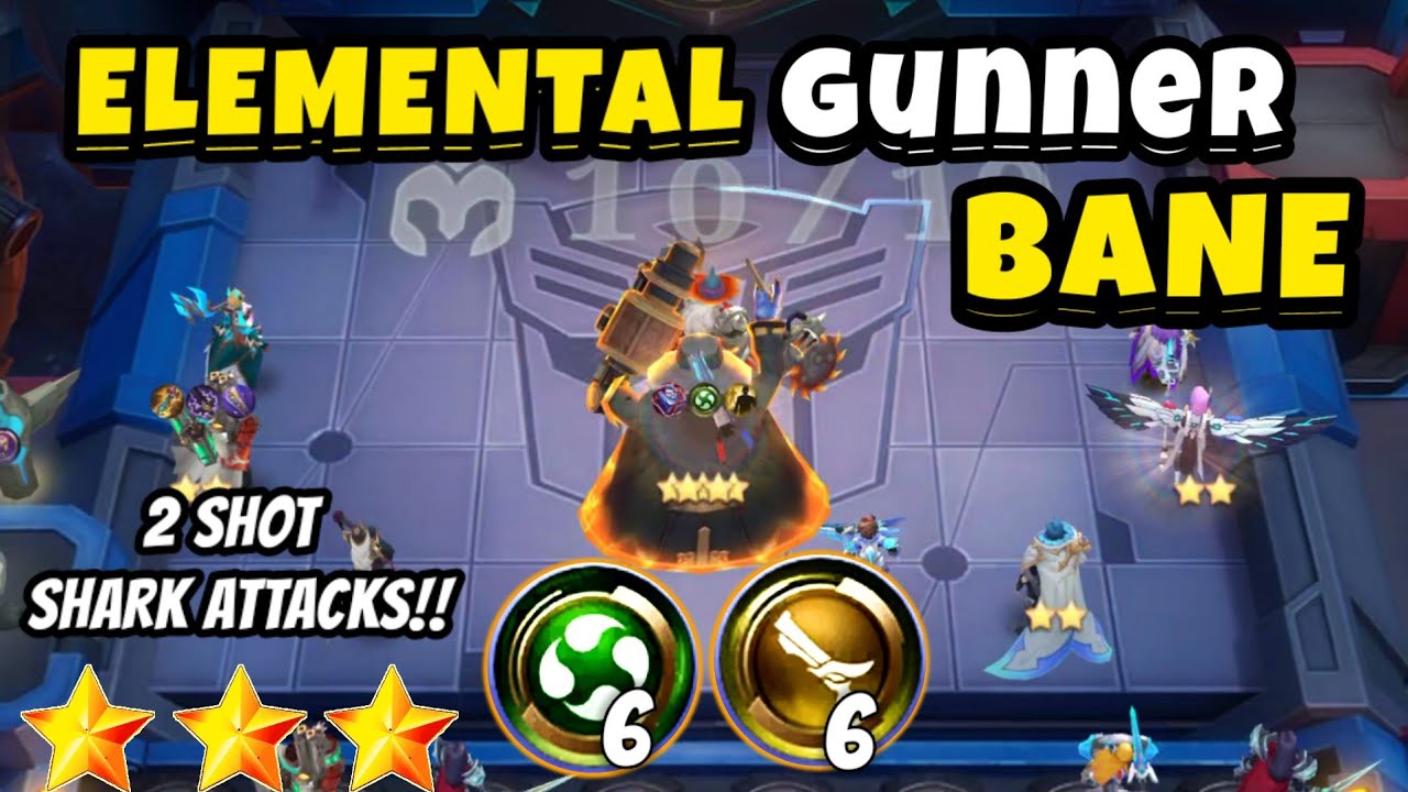 ELEMENTAL GUNNER BANE | 2 SHOTS KILL ALL!!! NEW UPDATE | COMBO MAGIC ...