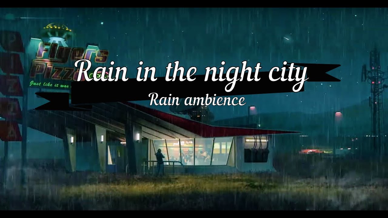 Rain in the night city for sleep | Sounds of rain for sleeping | Music ...