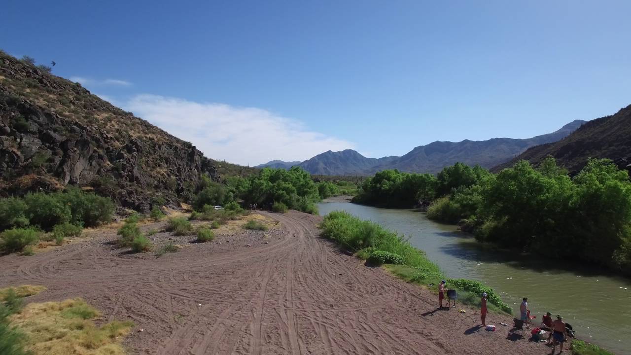 Verde River Sheep Bridge Drone Flight 4K - Arizona - YouTube