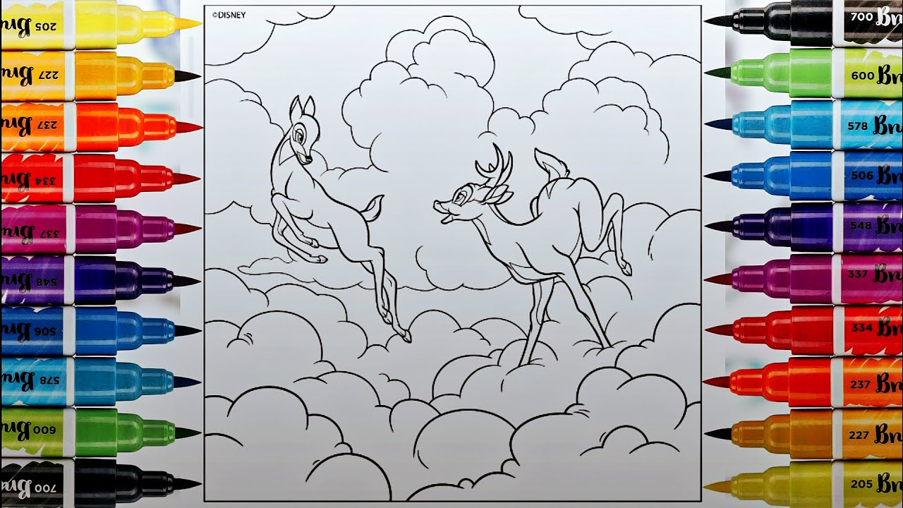 Bambi Coloring Learn Colors with Your Favorite Disney 4 - YouTube