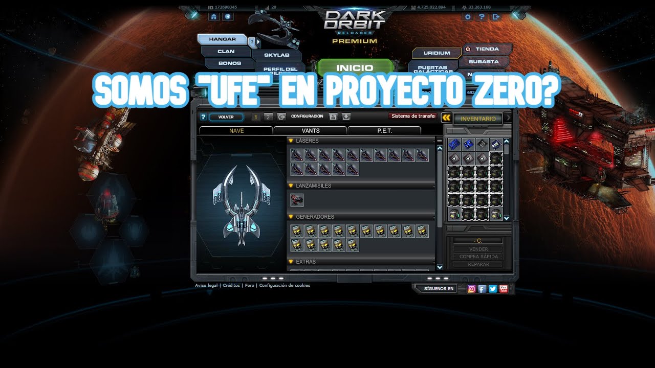DARKORBIT - PROYECTO ZERO TIENE MEJORAS BUENAS! - YouTube