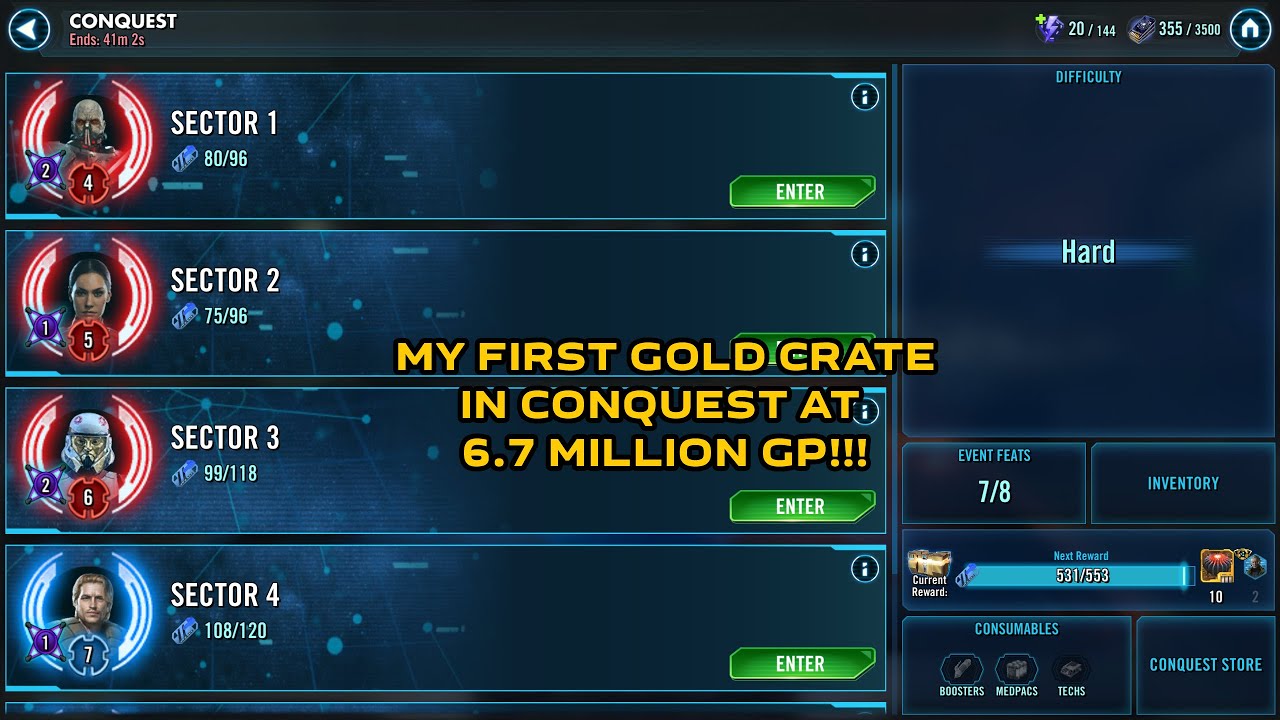 SWGOH - My Best Crate in Conquest to Date! (October 2024) - YouTube