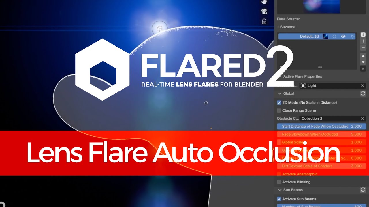 Flared2 - Lens Flare Auto Occlusion Detection - YouTube