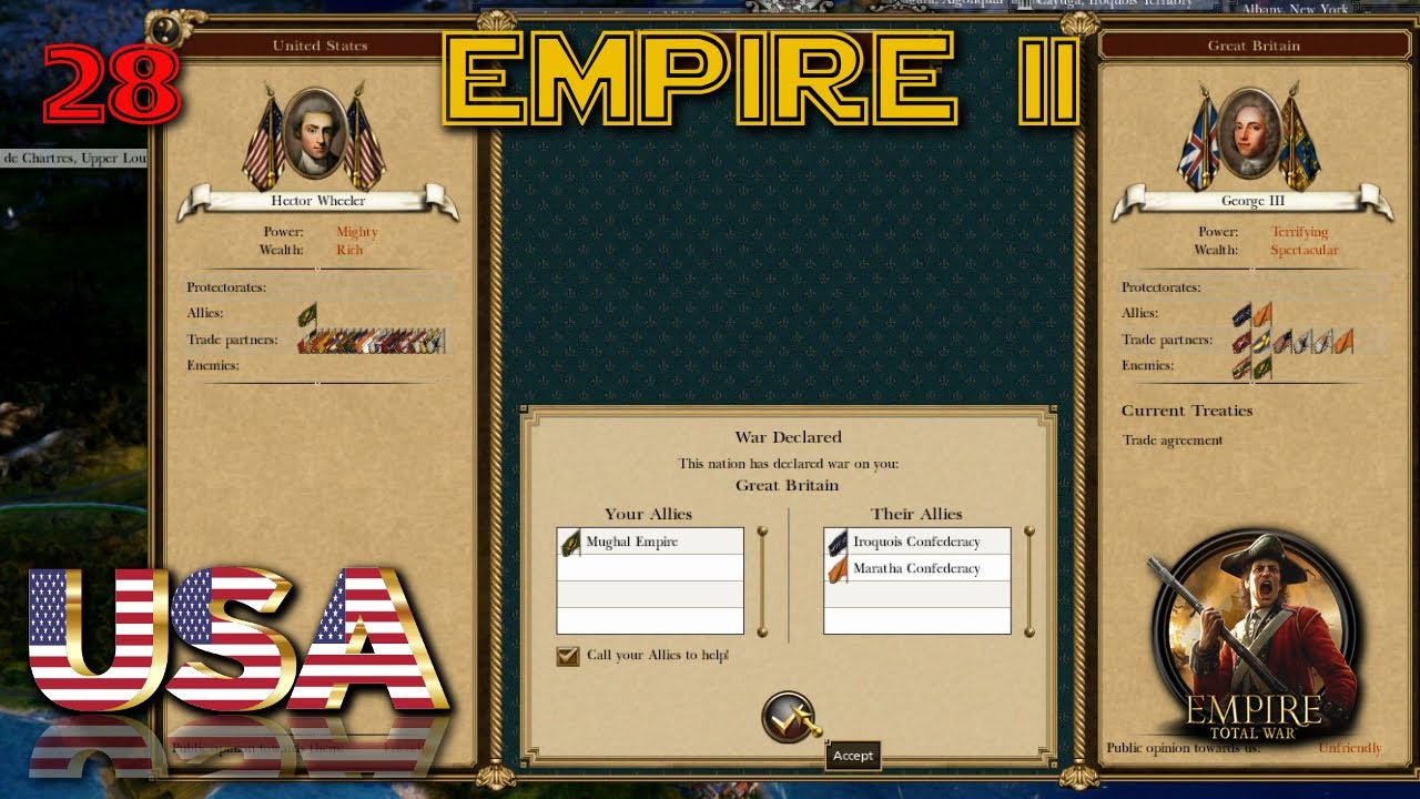 Total War: Empire 2 Mod - United States #28 WAR AND PEACE! - YouTube