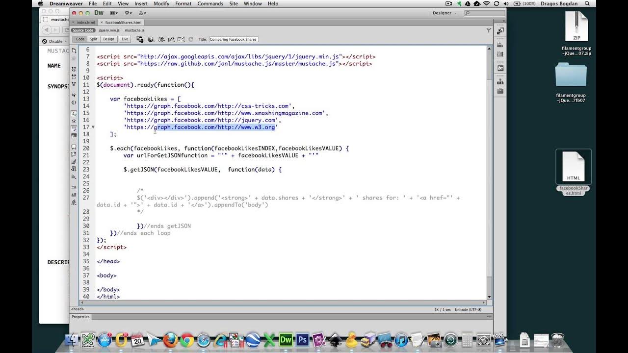 (3/10) Setting Up Mustache.js - Graphing Data with HTML5 Animation - YouTube