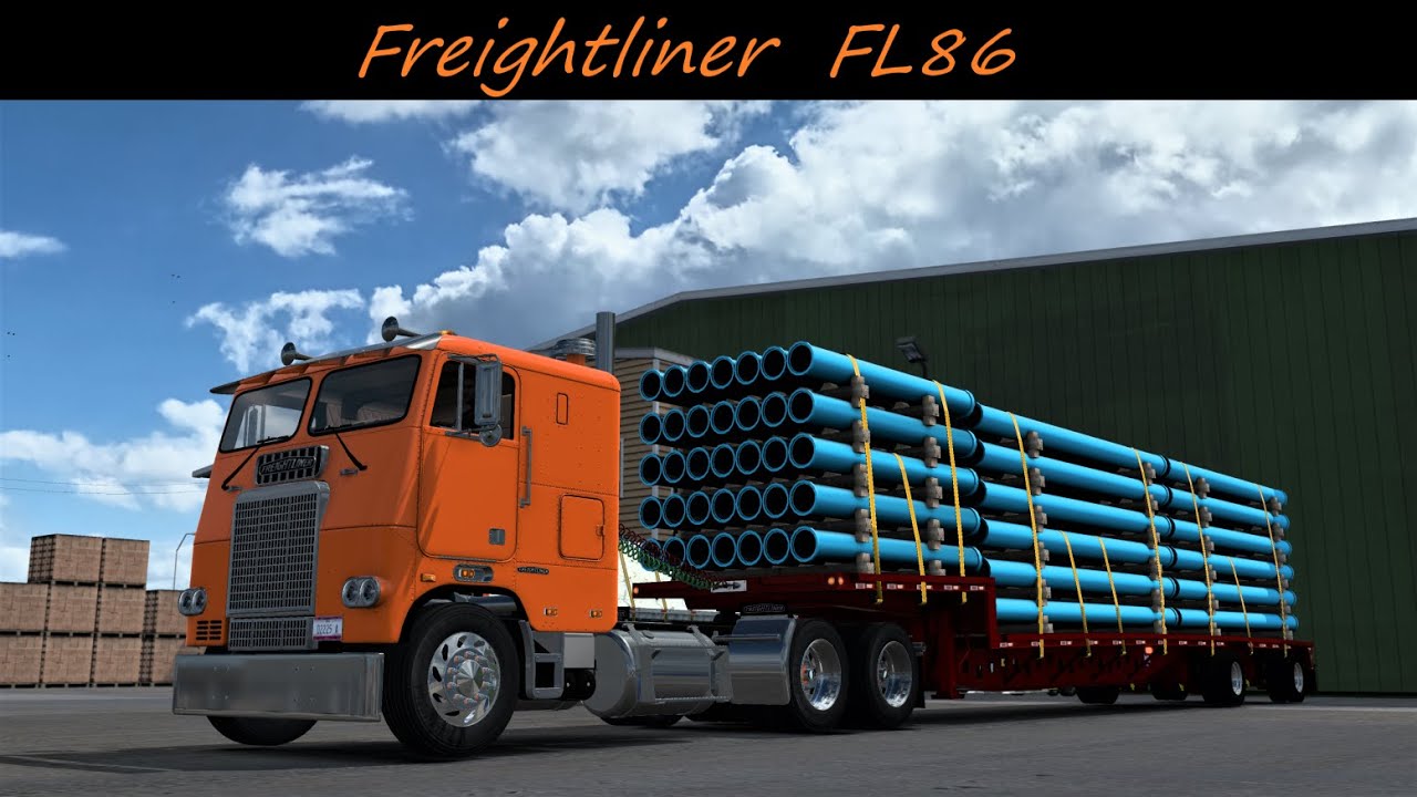 Freightliner FL86 Large PVC Pipes Delivery St. George to Salina JBX2 ...