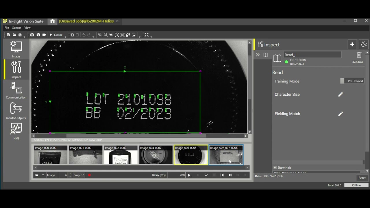 Demo ViDi EL Read Parte 2 OCR IS2800 Sensor de Vision - YouTube