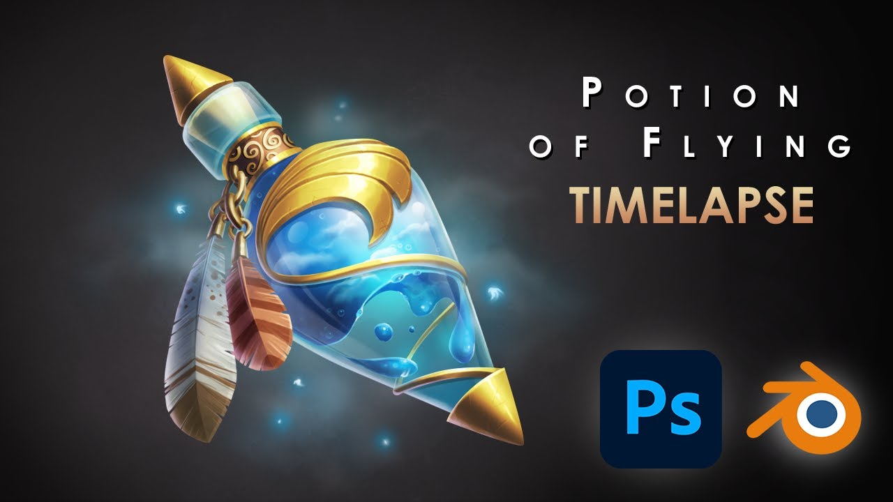 Potion Of Flying - Digital Painting Timelapse - YouTube