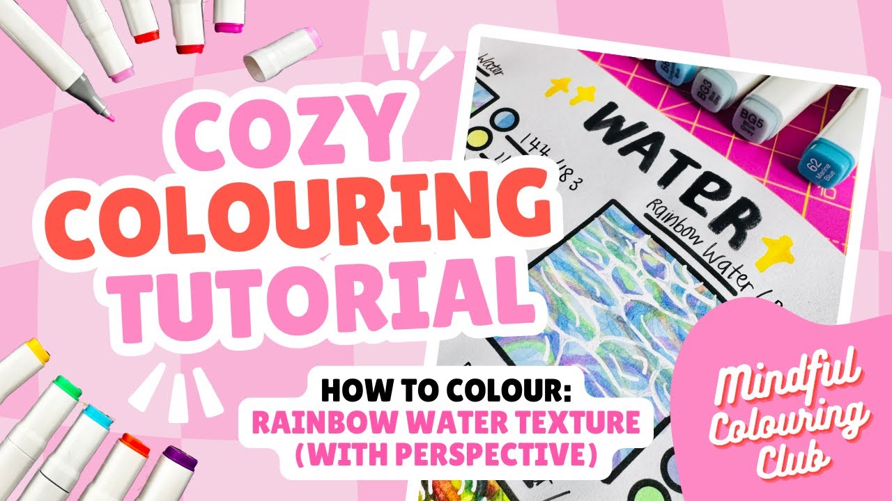 How to Colour: Rainbow Water Texture with Perspective (Bold, Cozy ...