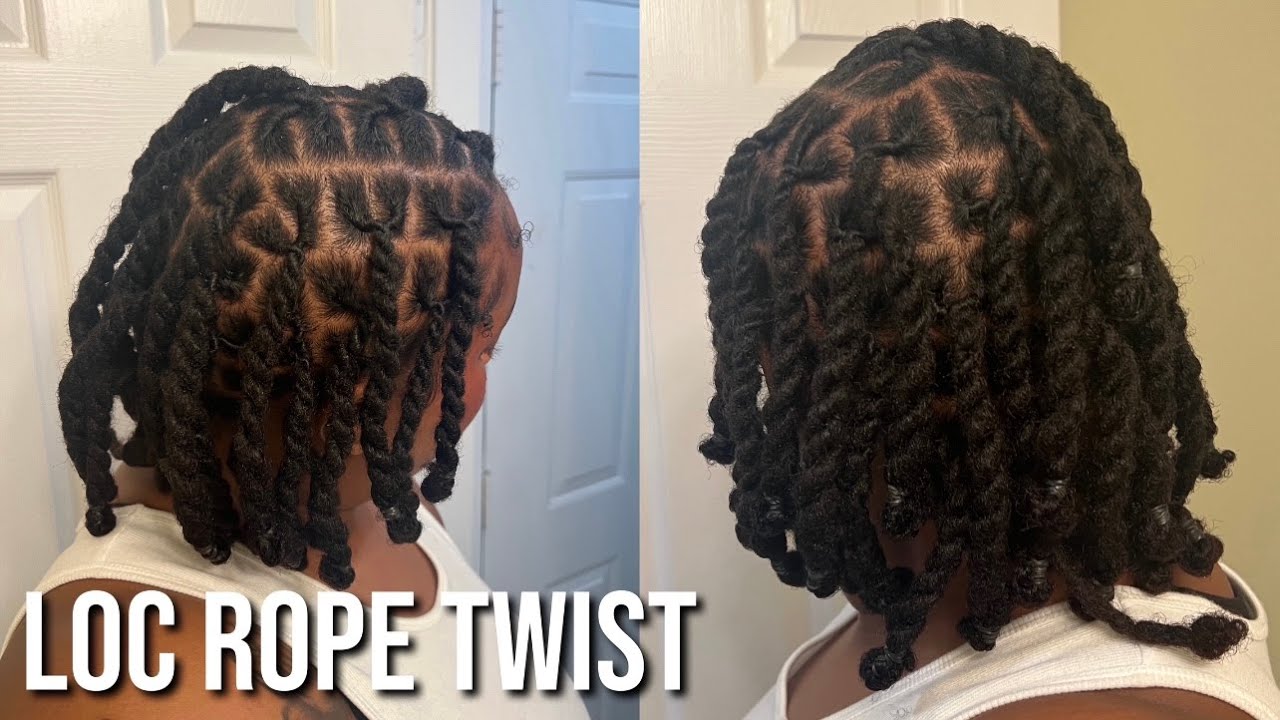 How to Two Strand Rope Twist on Locs - YouTube