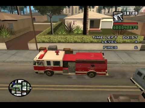 GTA San Andreas Mission #22 - Firefighter ( Part I of II ) - YouTube