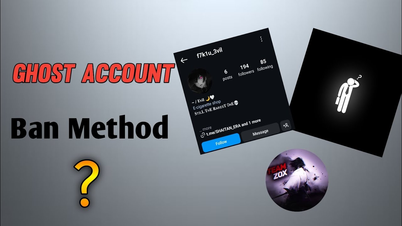 Ghost Account Ban Method || Ghost Account Kaise Ban Kare - YouTube