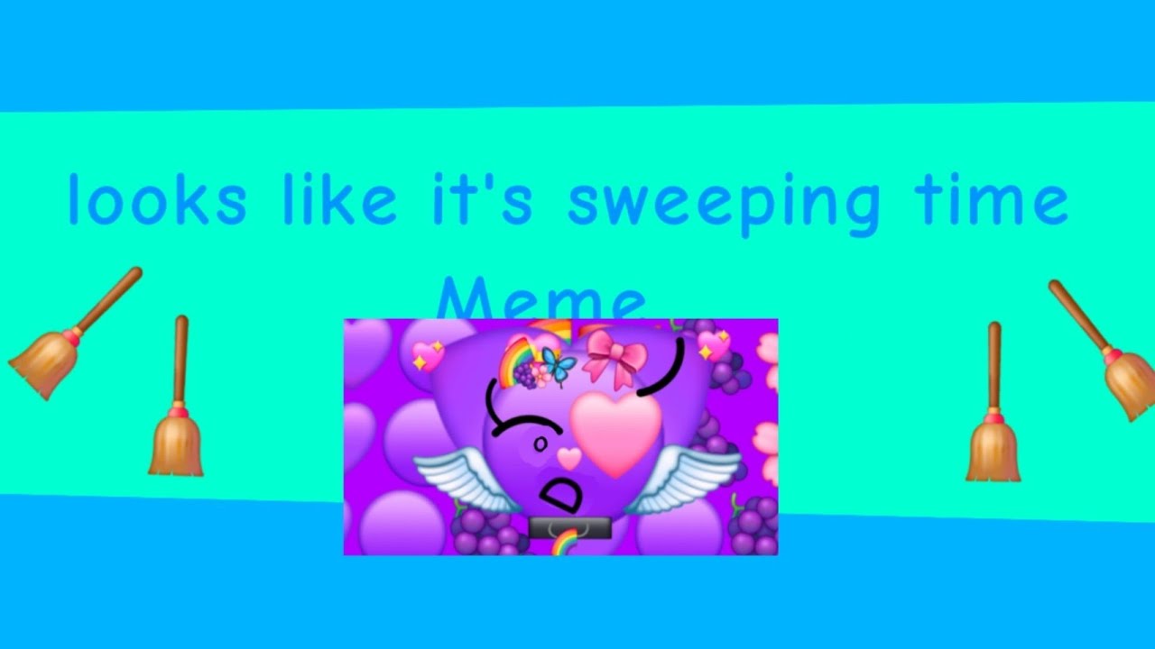looks like it's sweeping time meme purple emoji cat the emoji cat care ...