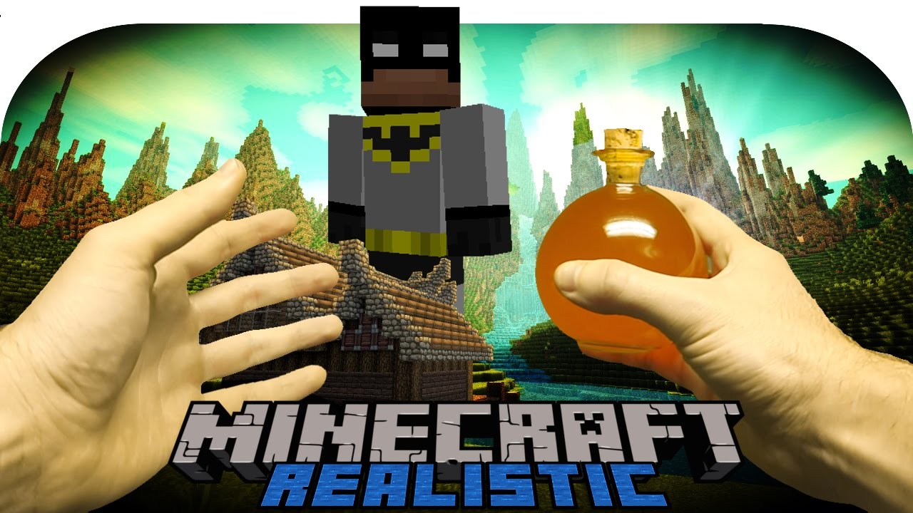 Realistic Minecraft: POTIONS! Batman Turns Giant! - YouTube