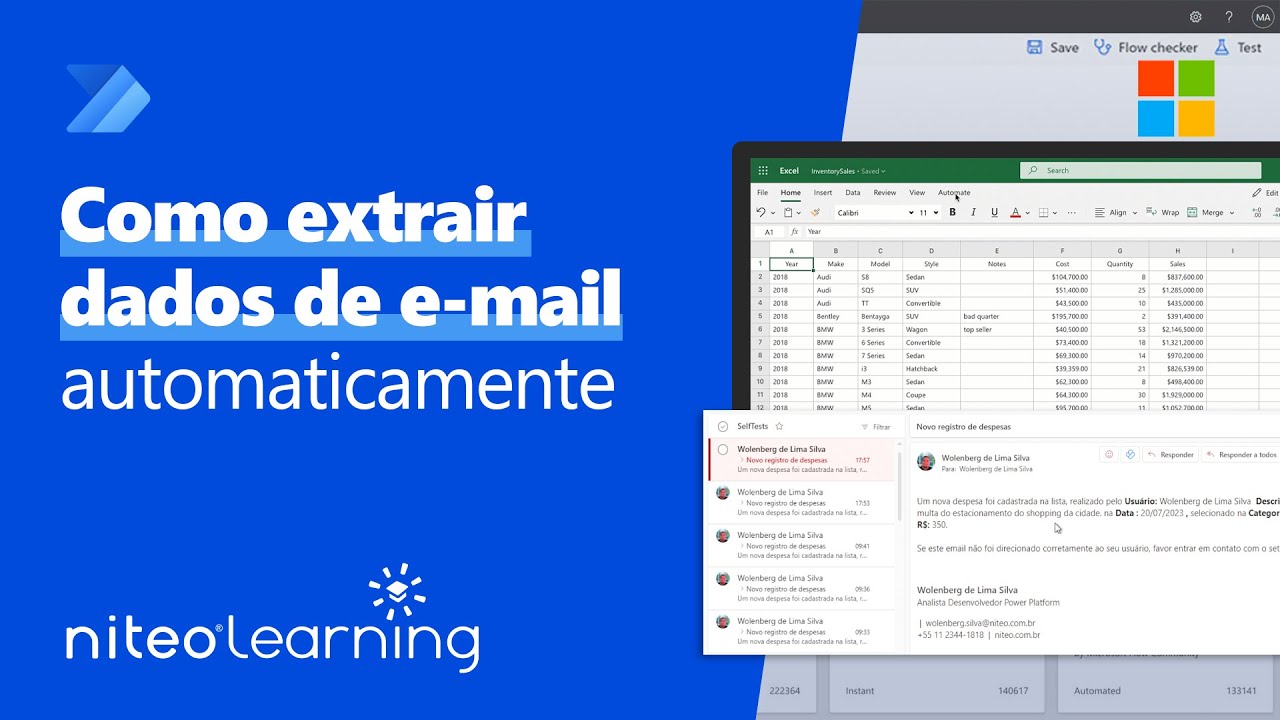 Como extrair DADOS de E-MAIL AUTOMATICAMENTE com POWER AUTOMATE - YouTube